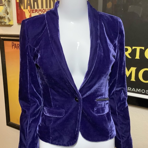 Rock & Republic | Jackets & Coats | Rock Republic Purple Velvet Jacket ...